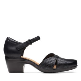 DOS - Clarks Emily Rae - Black Leather - Kenya